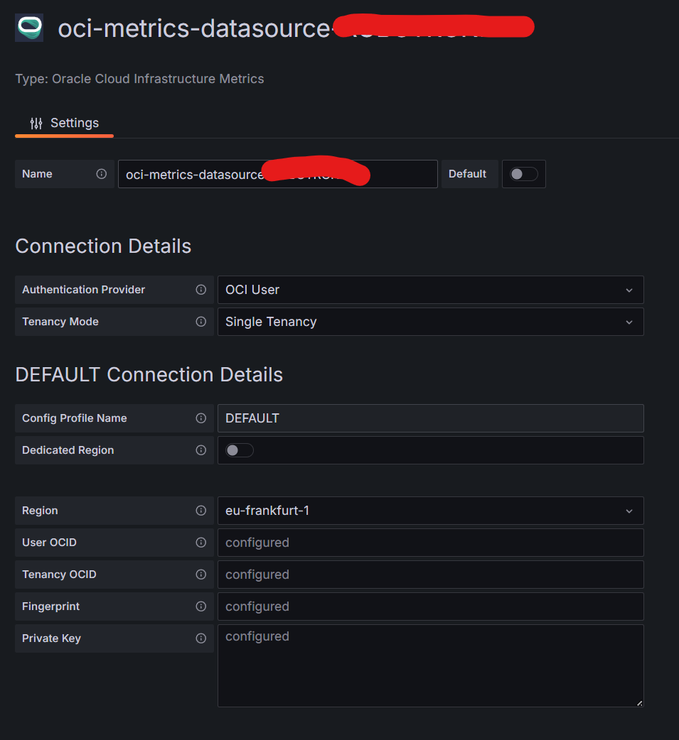 Oracle: Use Grafana for Oracle OCI Monitoring